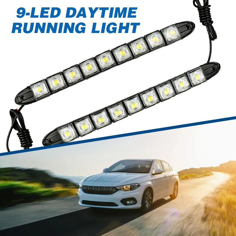 Cheap 2x White DC 12V 9-LED Daytime Running Light DRL Car Fog Day ...