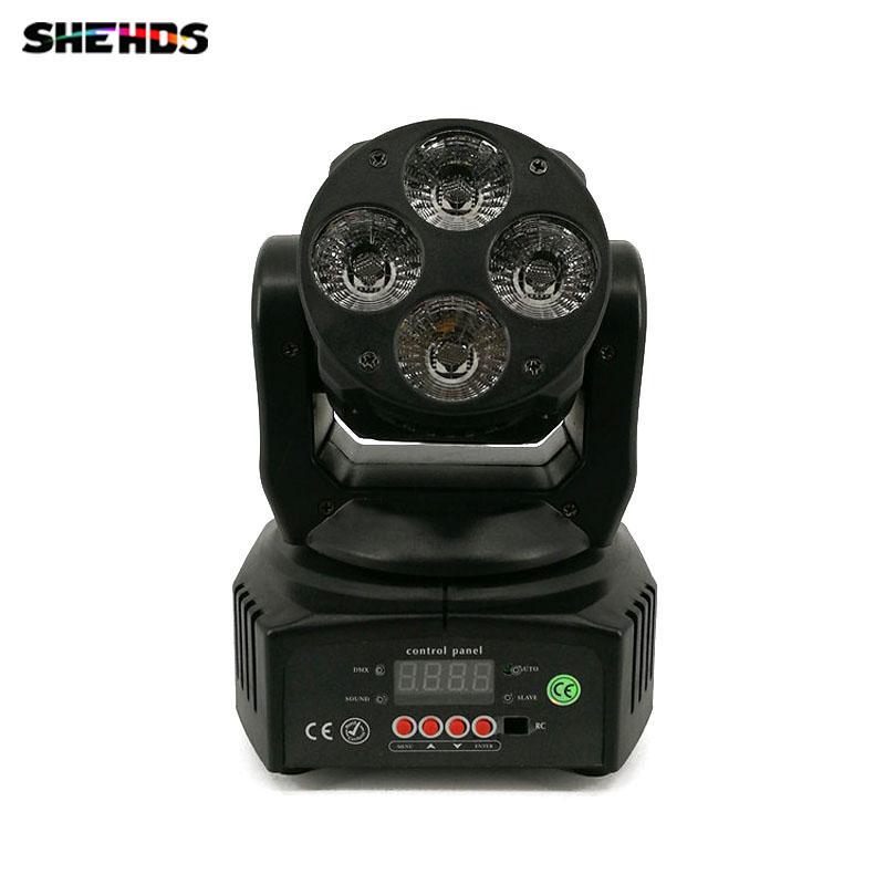 Buy SHEHDS Mini LED Wash Moving Head 4x18W RGBWA+UV DMX Stage Lights ...
