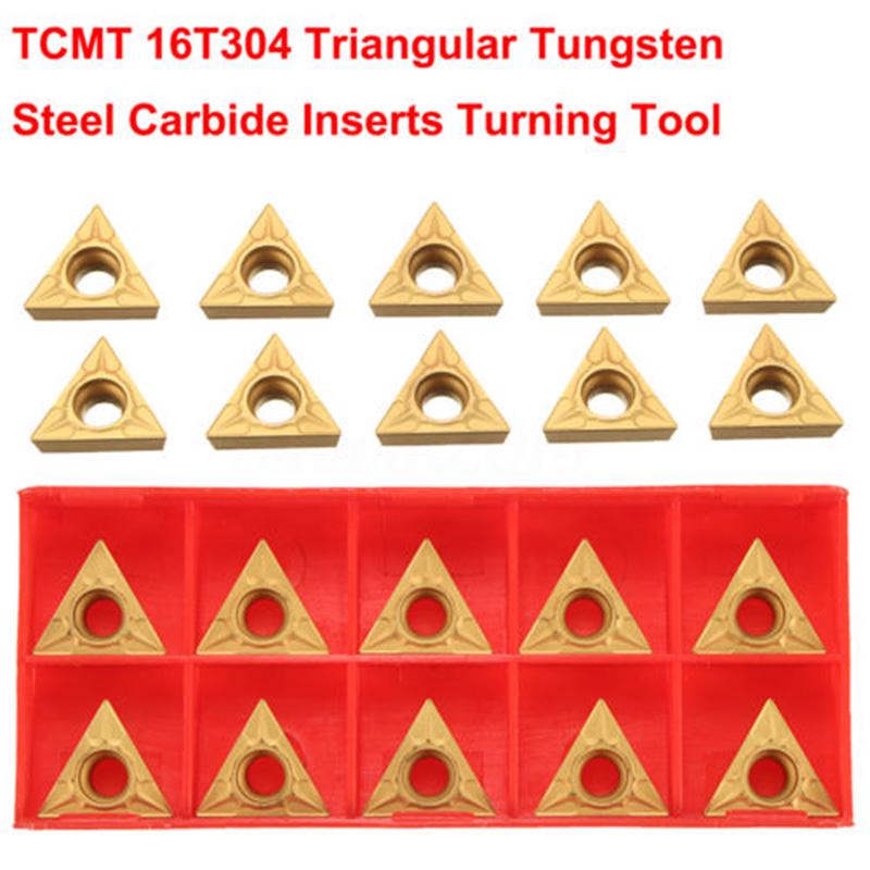 Buy 10 Pcs TCMT16T304 Tungsten Carbide Inserts TCMT 32.51 For Lathe ...