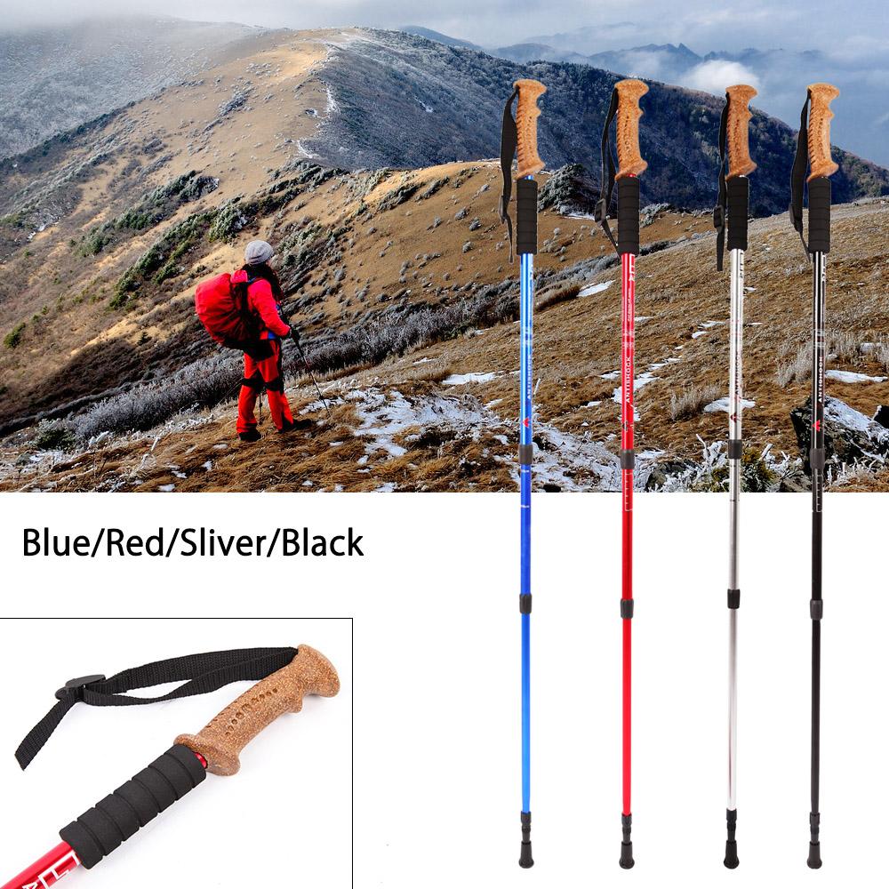 7075 Aluminum Alloy Adjustable Telescopic Hiking Walking Stick Trekking ...