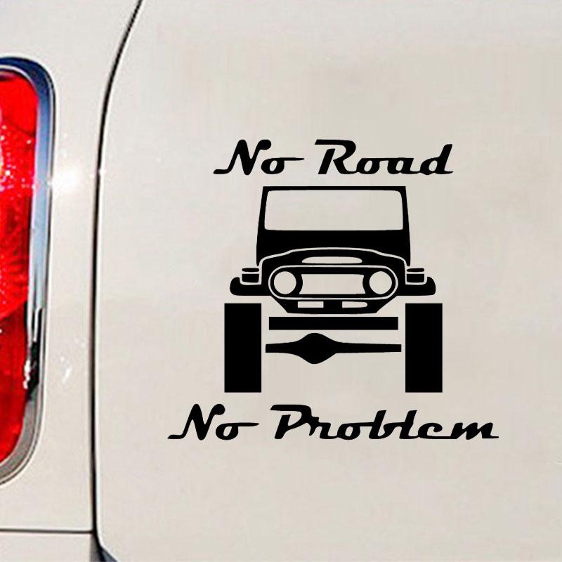 Satın alın Metvi Sticker No road no problem vinyl Funny Decor cool ...