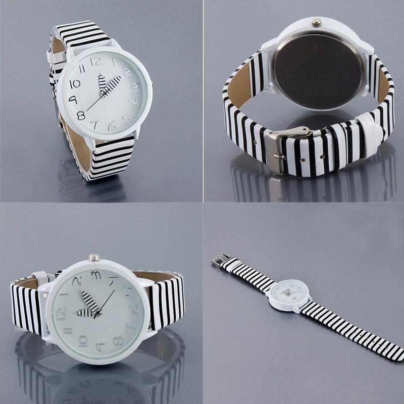 Buy New Arrival Women Fashion Color Stripes Strap Round Case Casual ...