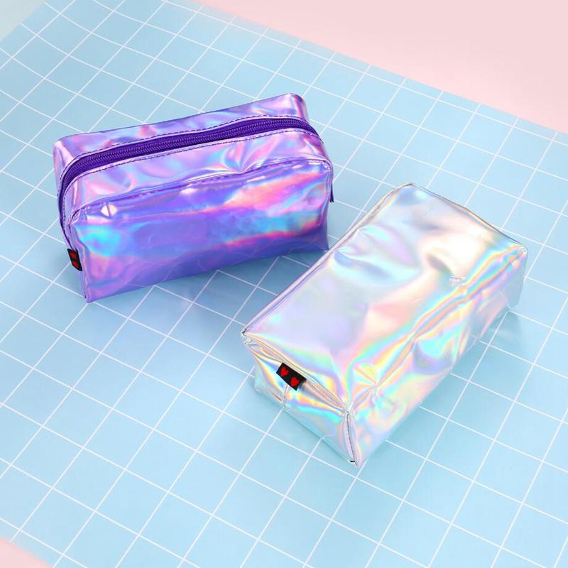 Buy Holographic Laser Pencil Case For Girls School Pencil Bag Super ...