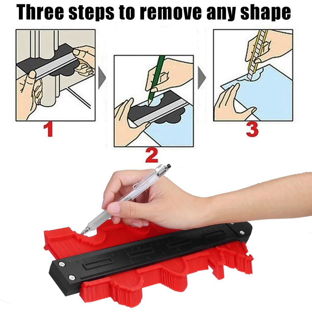 Buy 5/10" Multifunction 3D Angle Contour Gauge Shaping Measure Ruler ...