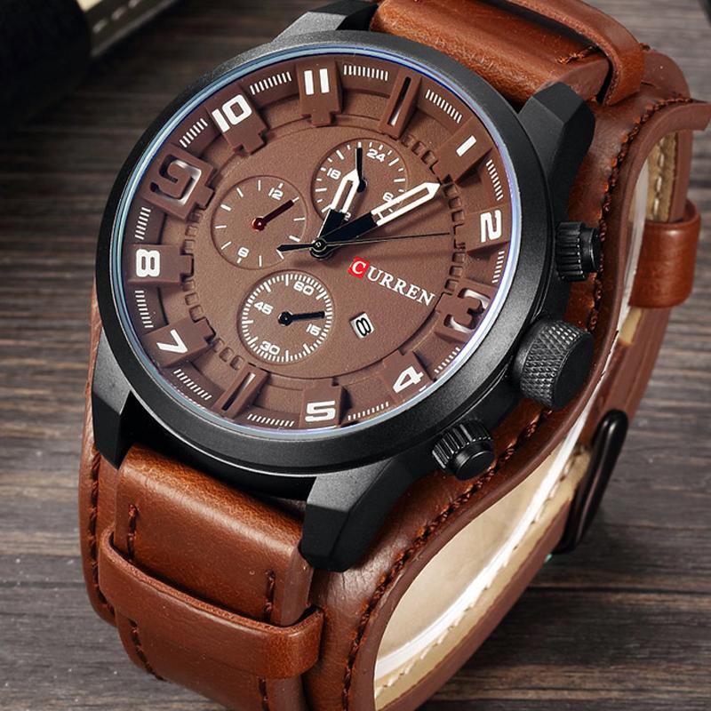 Buy CURREN Mens Quartz Watches Military Sports Men Wrist Watch Casual ...