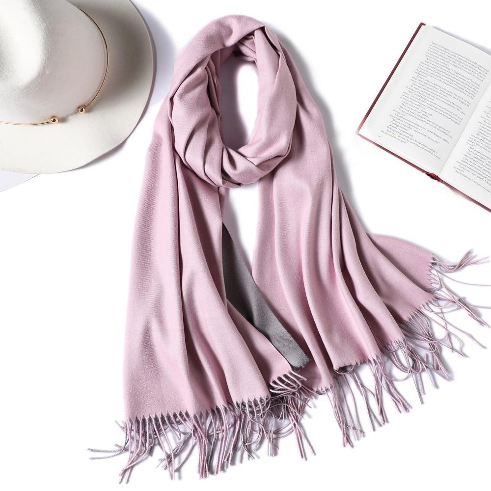 Buy 2021 Brand Winter Scarf For Women Fashion Double Side Colors Lady ...
