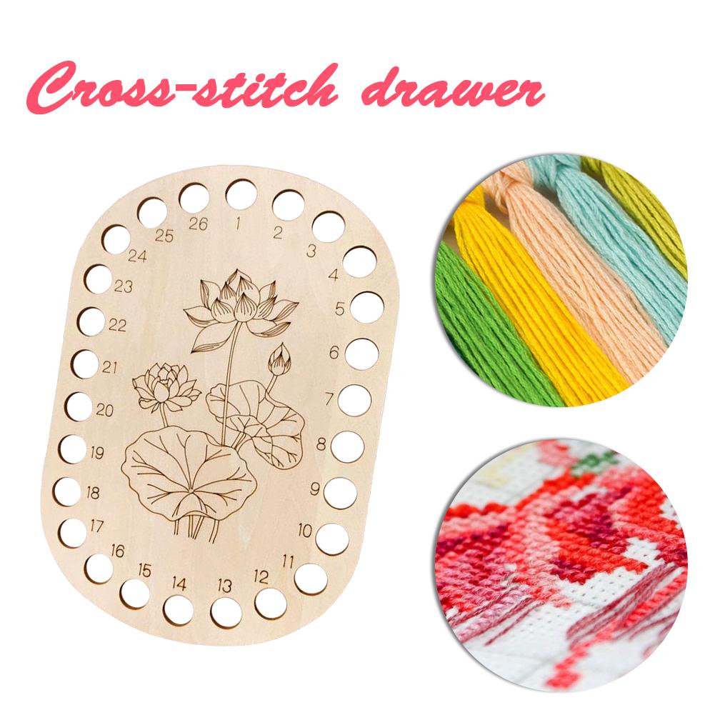 Buy Wooden Embroidery Floss Organizer Winding Thread Board for Home ...