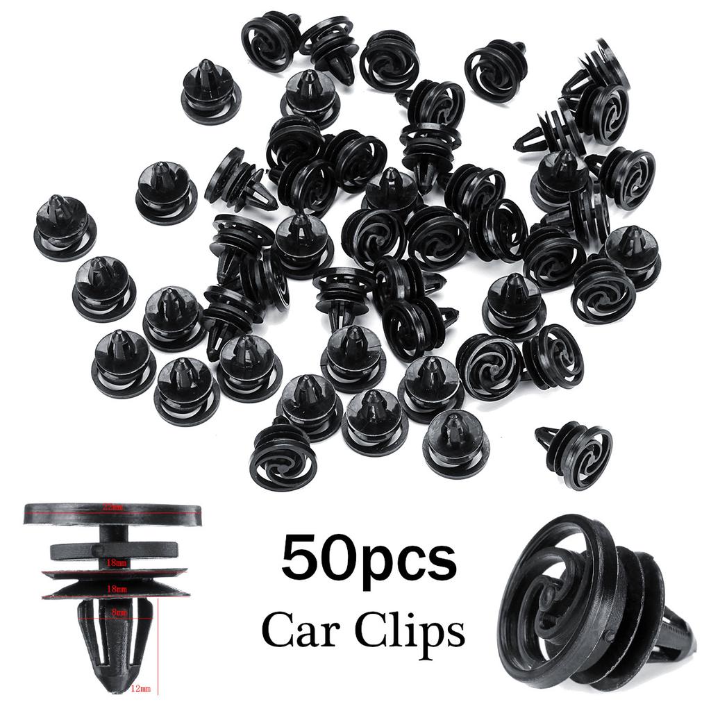 Buy 50Pcs 8Mm Plastic Car Door Panel Fixed Rivet Screws Fastener ...