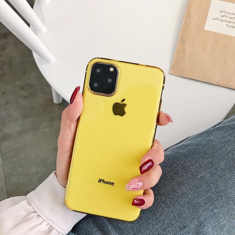 Fashion Soft TPU Plating Shell Edge Have Apple Logo Phone Case For ...