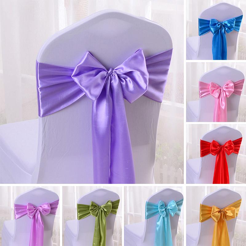 Buy 17cm*275cm Decoration Bow Satin Ribbon Party Supplies Chair Sashes ...