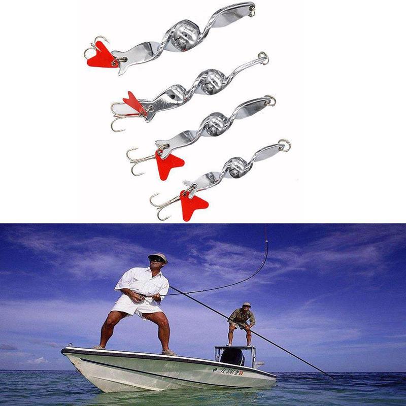 Buy 2 PCs 10g/14g/21g/28g Rotary Metal Spinner Spoon Fishing Lure Hard ...