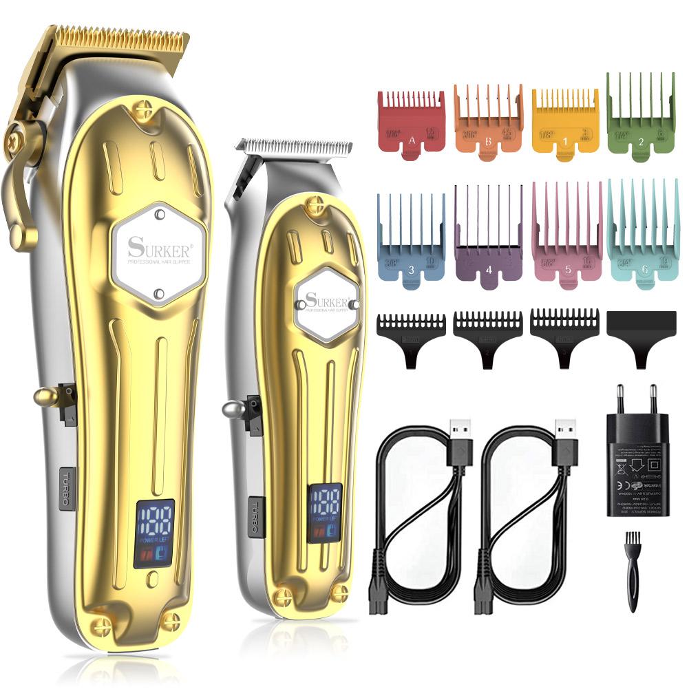 Buy SURKER Hair Clippers for Men Cordless Hair Cutting Kit & T-Blade ...