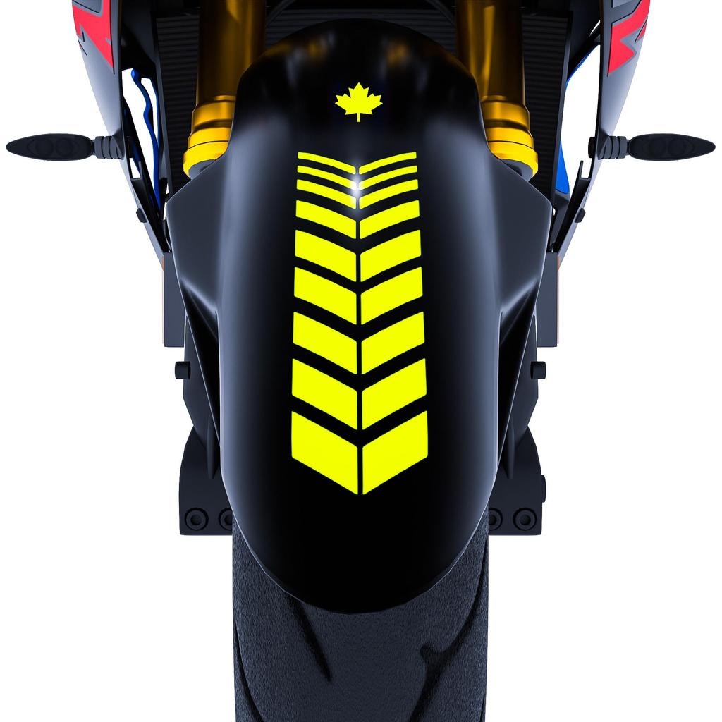 2 Pieces Sport Design Motocycle Mudguard Fluorescent Yellow Mudguard ...