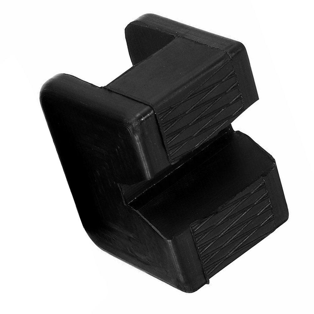 2Pcs Rubber Slotted Pad Lift Trolley Jacking Block Guard Adapter Car ...