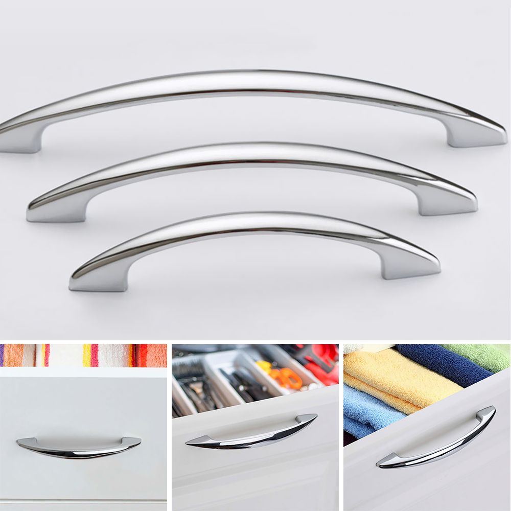 Buy Cupboard Wardrobe Furniture Handle Bright chrome Handles Door Pulls ...