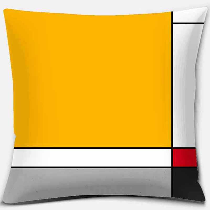 Buy Yellow Decorative Cushion Covers 45*45cm Polyester Pillow ...