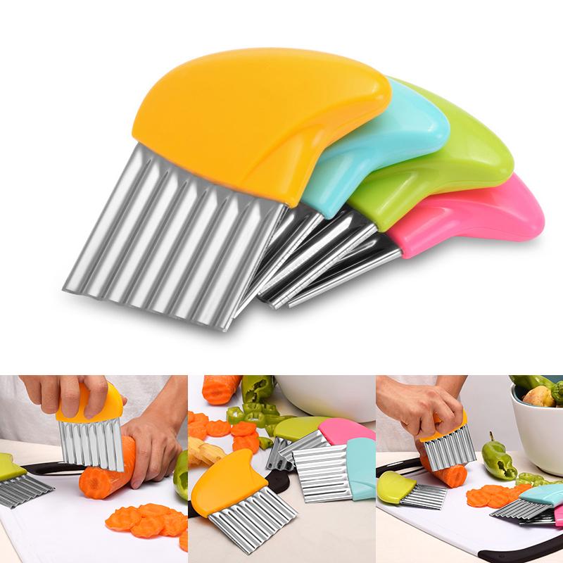 Buy Multifunction Stainless Steel Cutting Potatoes Wave Knife Cutter ...