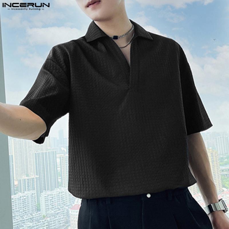 💰Köp billigt online INCERUN Summer Mens Formal Business Blouse Short ...