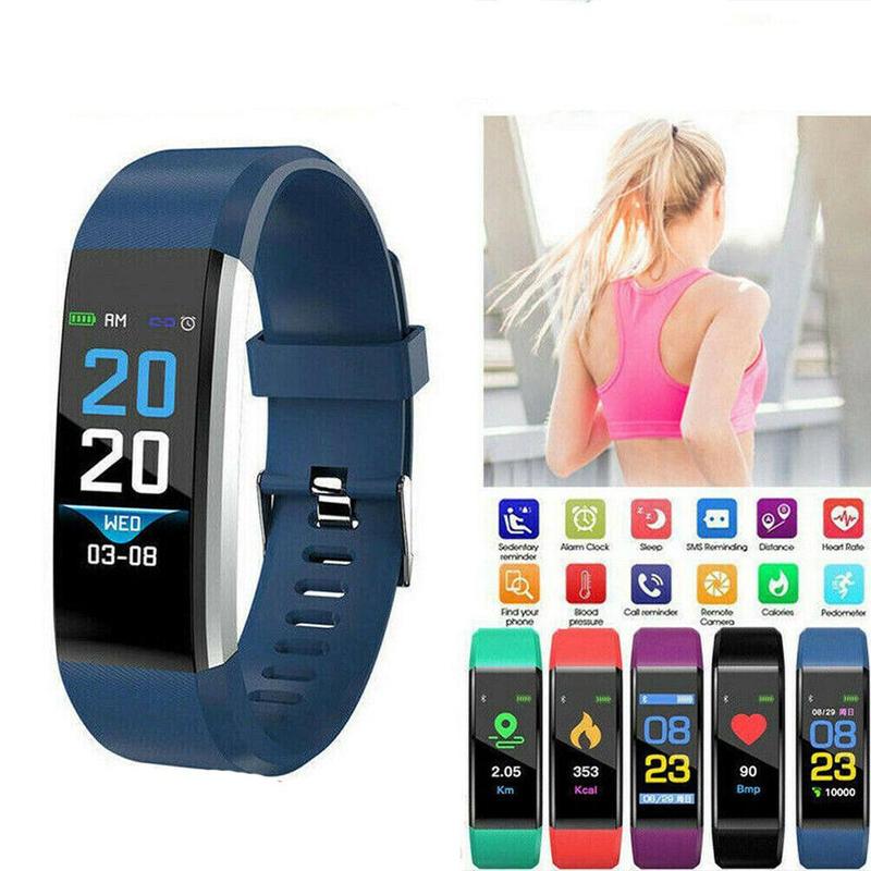 115plus Waterproof Smart Band Health Bracelet Heart Pressure Rate ...