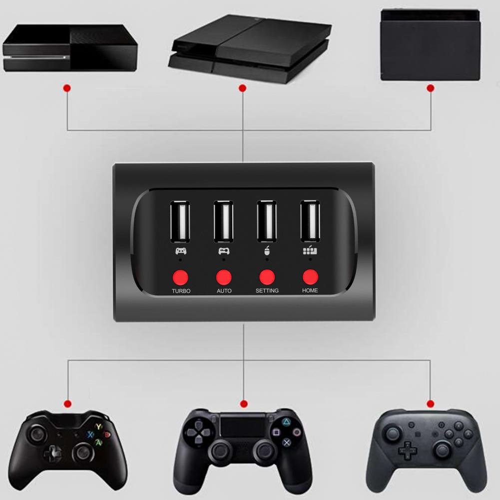 Buy 4 USB Port Controller Keyboard Mouse Converter Adapter for at ...