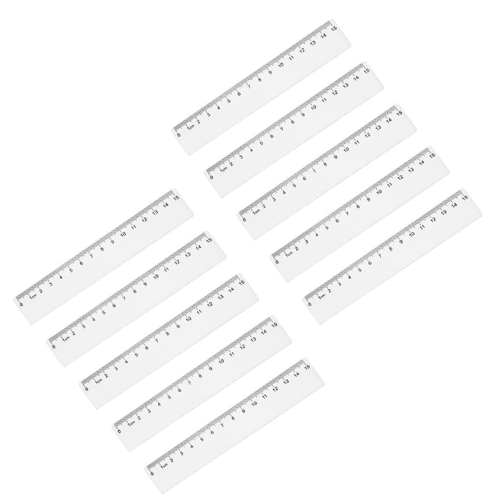 Cheap Ruler 15cm Transparent plastic [10 pieces] | Joom