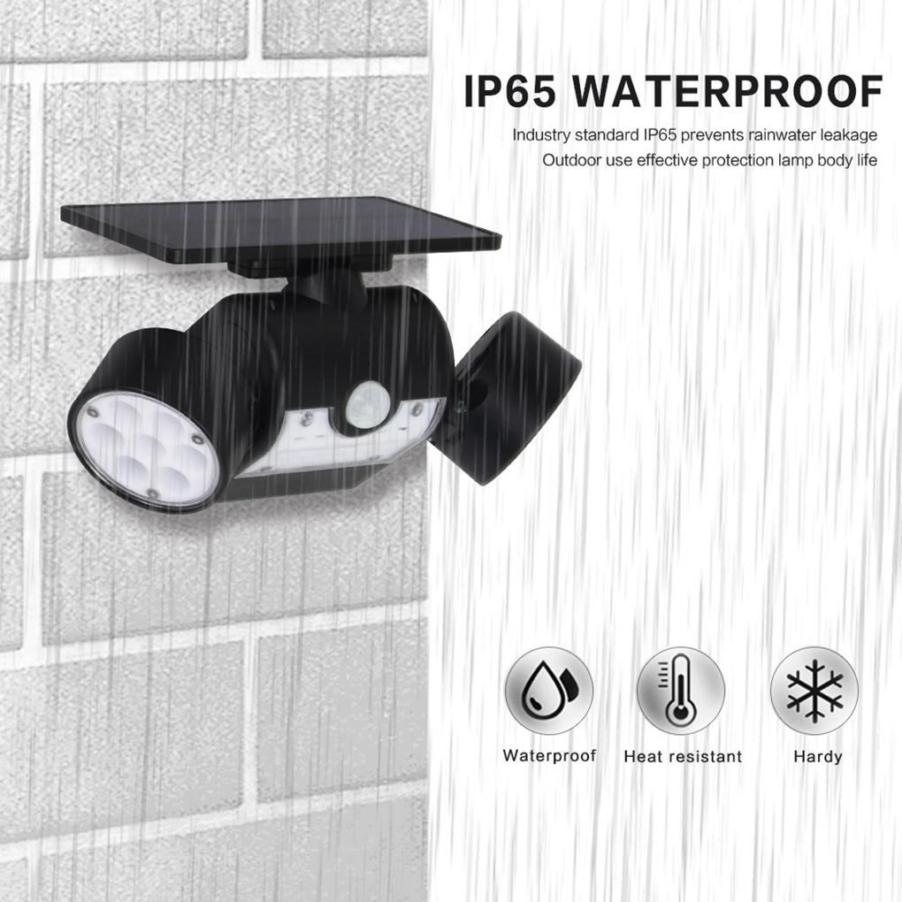 Solar Light Double Head Rotating Motion Sensor Garden Light uygun ...