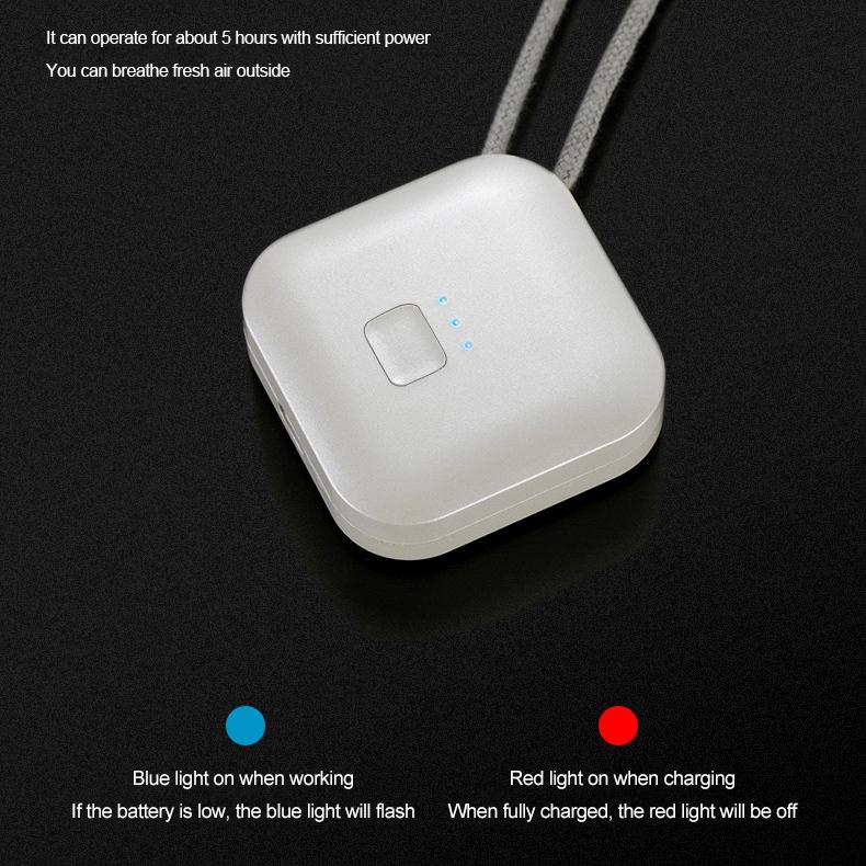 Buy Portable Personal Mini Wearable Smoke Air Purifier Necklace USB ...