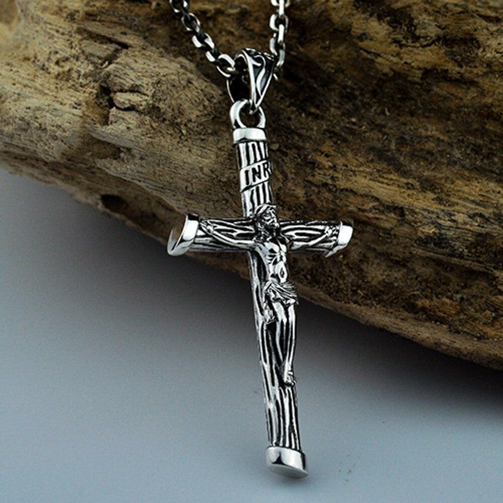 Satın alın S925 Pure Silver Three-dimensional Jesus Christ Cross ...