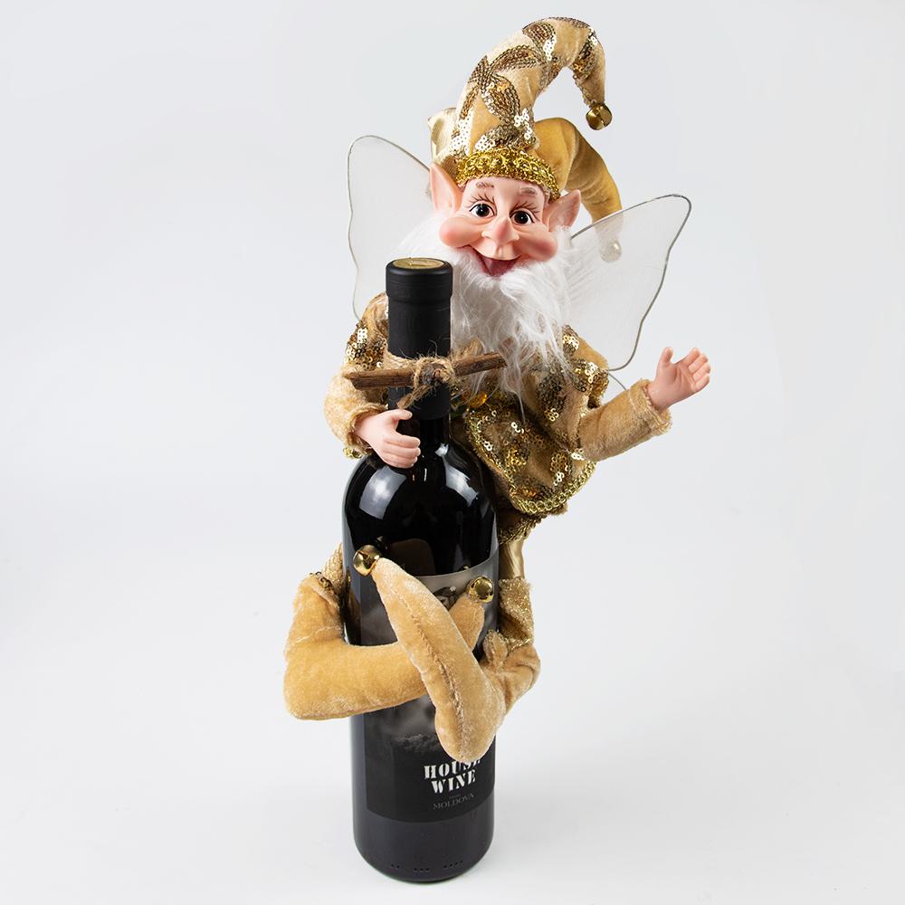 Buy Gold Christmas Elf Doll Decoration Elf Handmade Doll Gift Xmas Tree ...