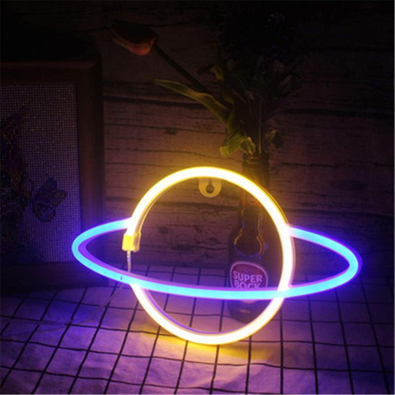 Cheap Hanging Planet-shaped Neon Night Light Ip42 Waterproof Rust-proof ...