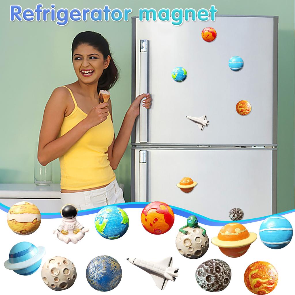 Buy Astronaut Spaceman Spaceship Earth 3D Refrigerator Decoration ...