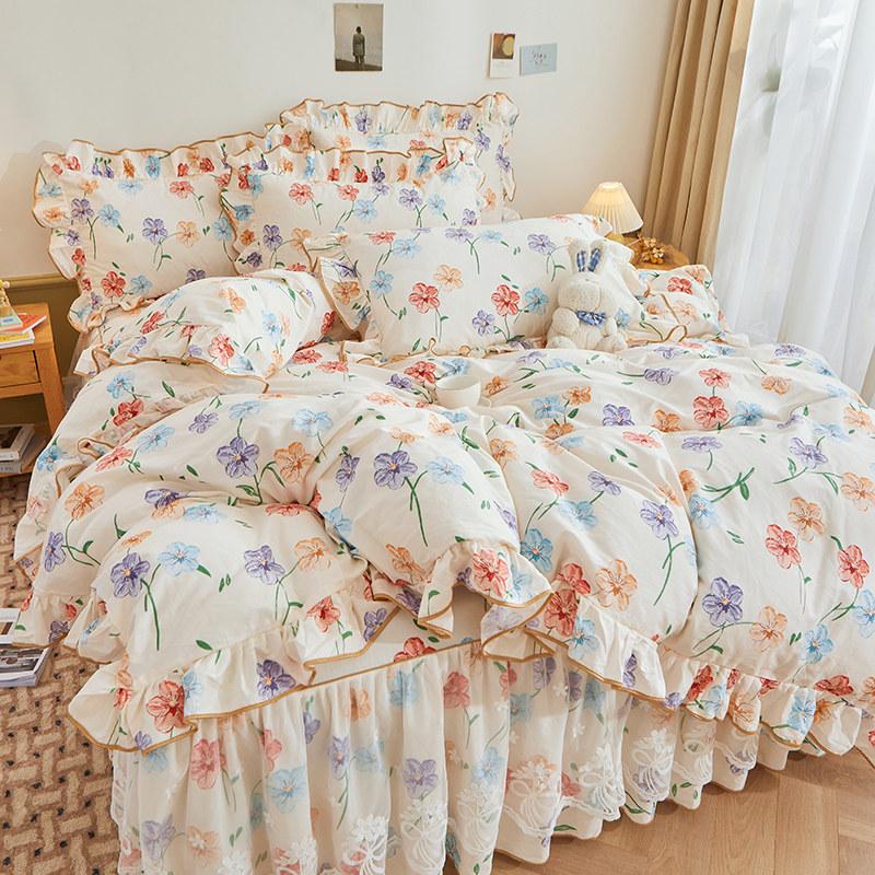 Cheap Modern Pure Cotton Duvet Cover Set Single Bed Floral Queen King ...