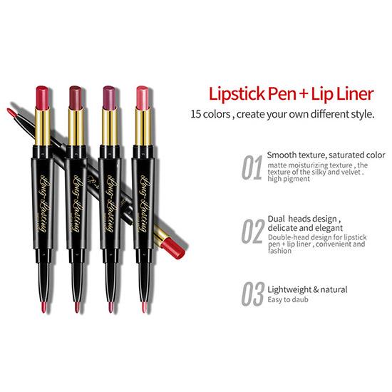 Buy Makeup Tools Lipstick Wateproof Double Ended Long Lasting Lipstick ...