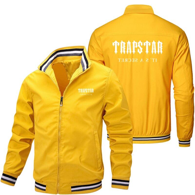 Buy Jacket Spring and Autumn Men's TRAPSTAR Brand Zipper Bike Jacket ...