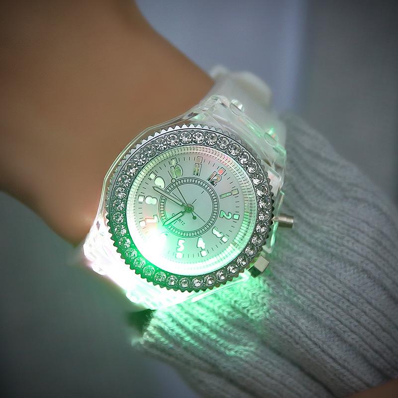 Buy Luminous Personality Led Harajuku Student Couples Jelly Quartz ...