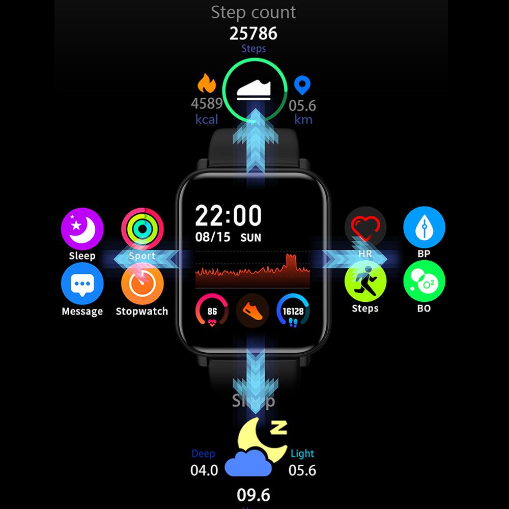 Yeni R7 Smart Watch 1.3 inç Full Touch Screen Sports Fitness izci IP68 ...