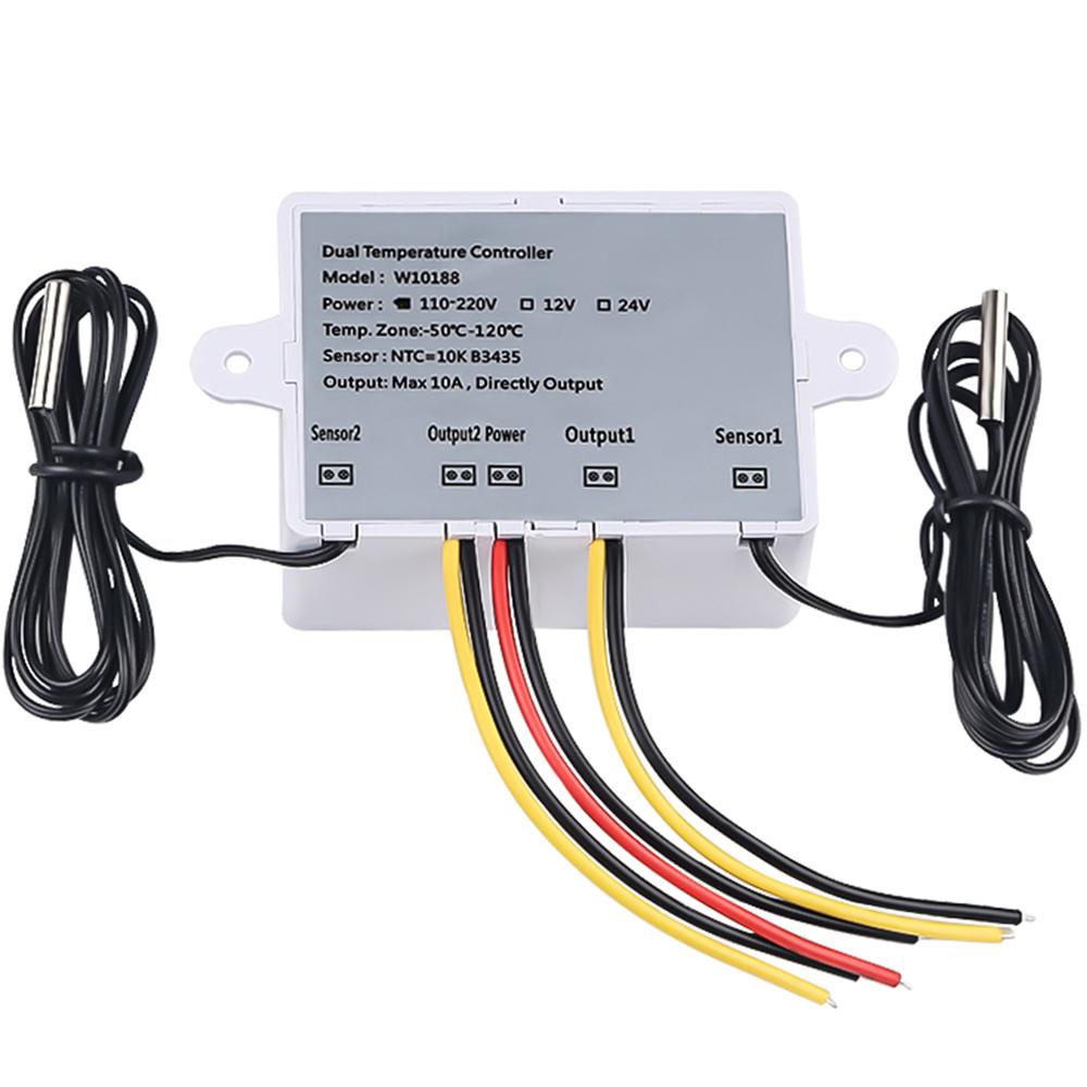 Buy Dual Digital Thermostat Temperature Controller Two Relay Output ...