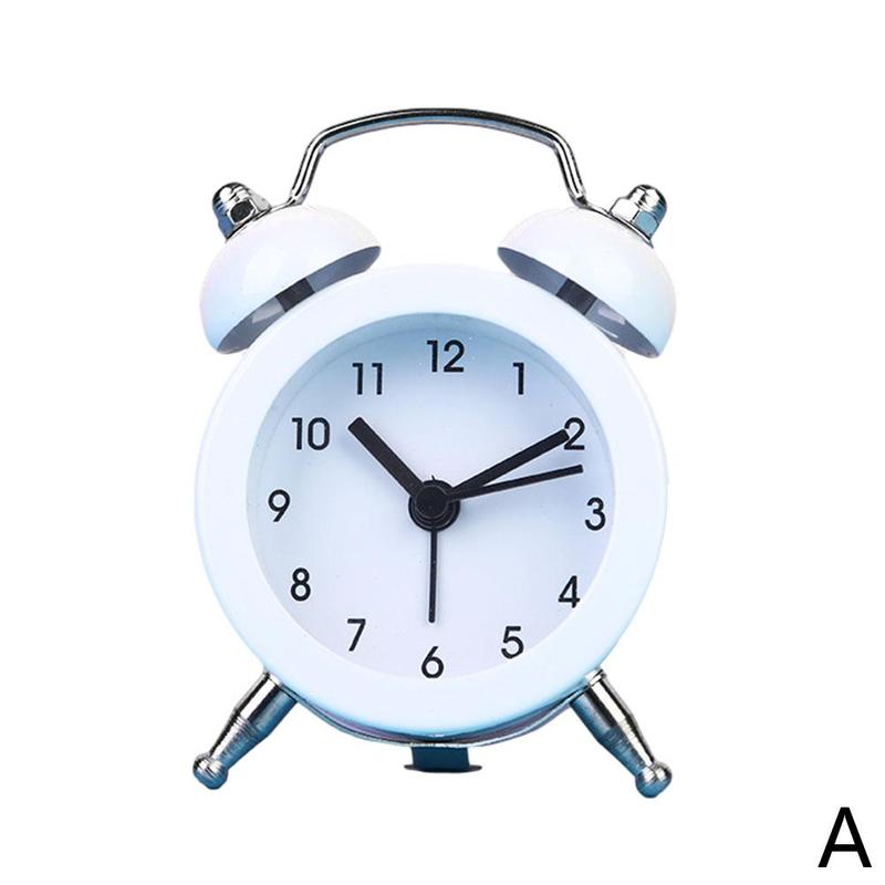 50mm Mini Portable Alarm Clock Analog Desk Bell Travel Gift Camping ...