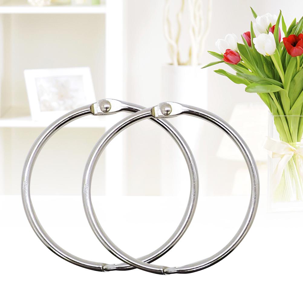 Buy 12pcs Binder Buckle Ring Functional Metal Durable Keychain Rings ...