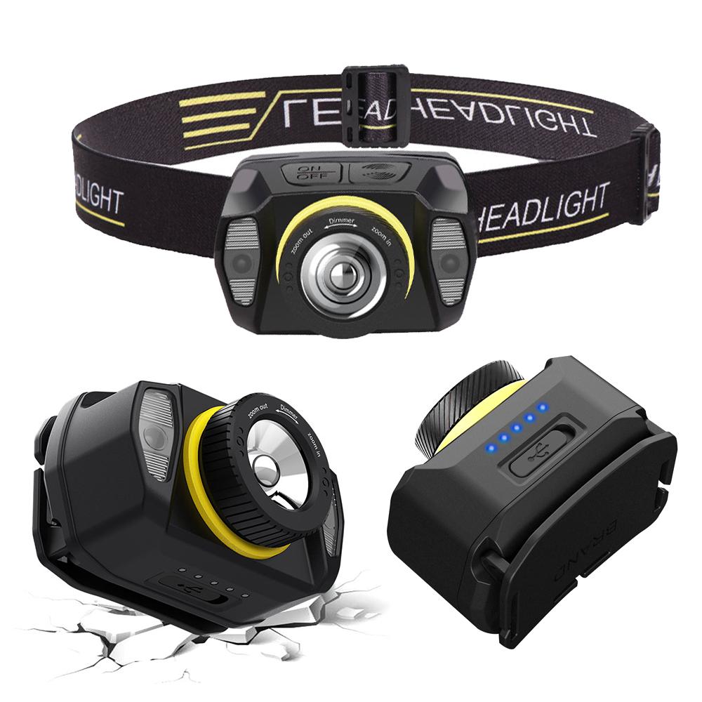 Satın alın Super Bright Xpg Led Headlamp With Infrared Sensor Rotatable ...