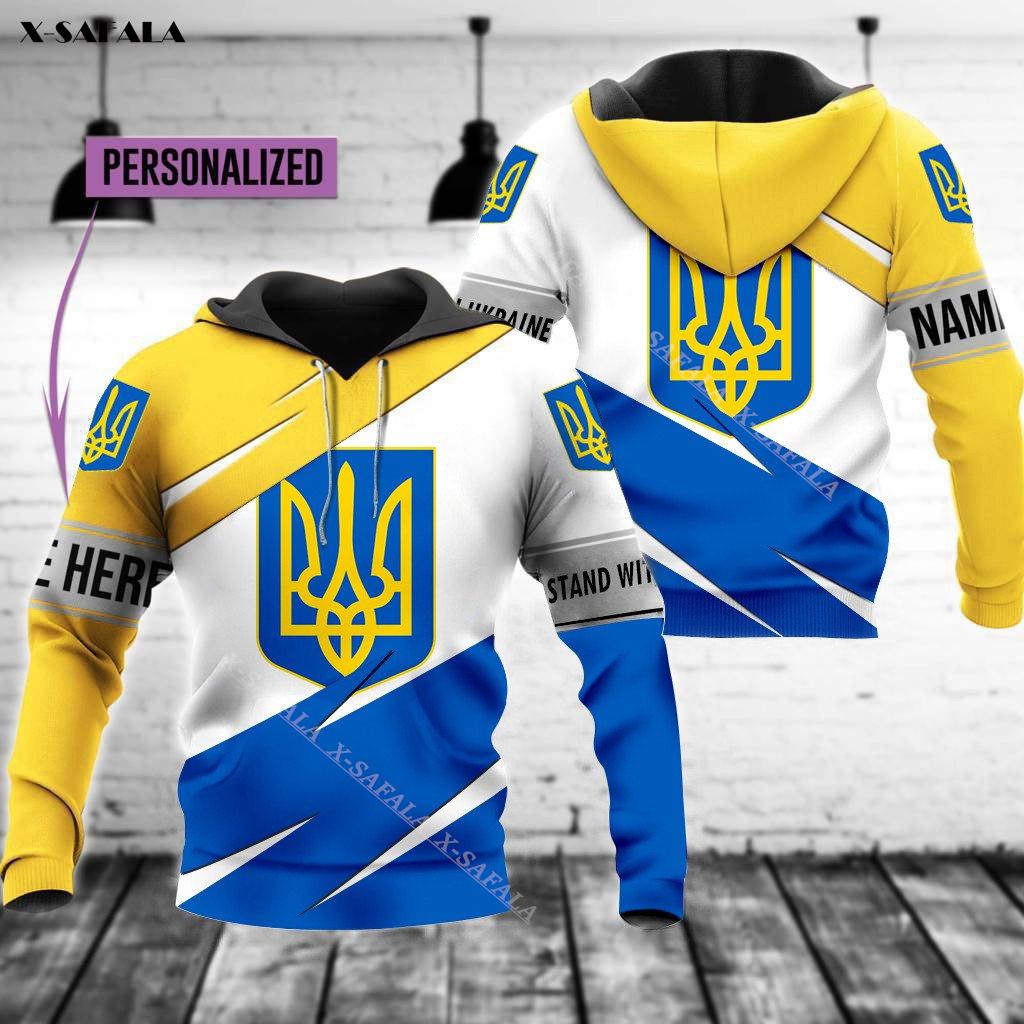 UKRAINE MAP FLAG Half Finland 3D Print Men's Hoodie Pullover Men ...
