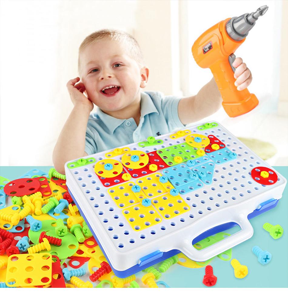 Buy Kid Toys, DIY Spell Plug Building Blocks Kit, Electric Drill ...