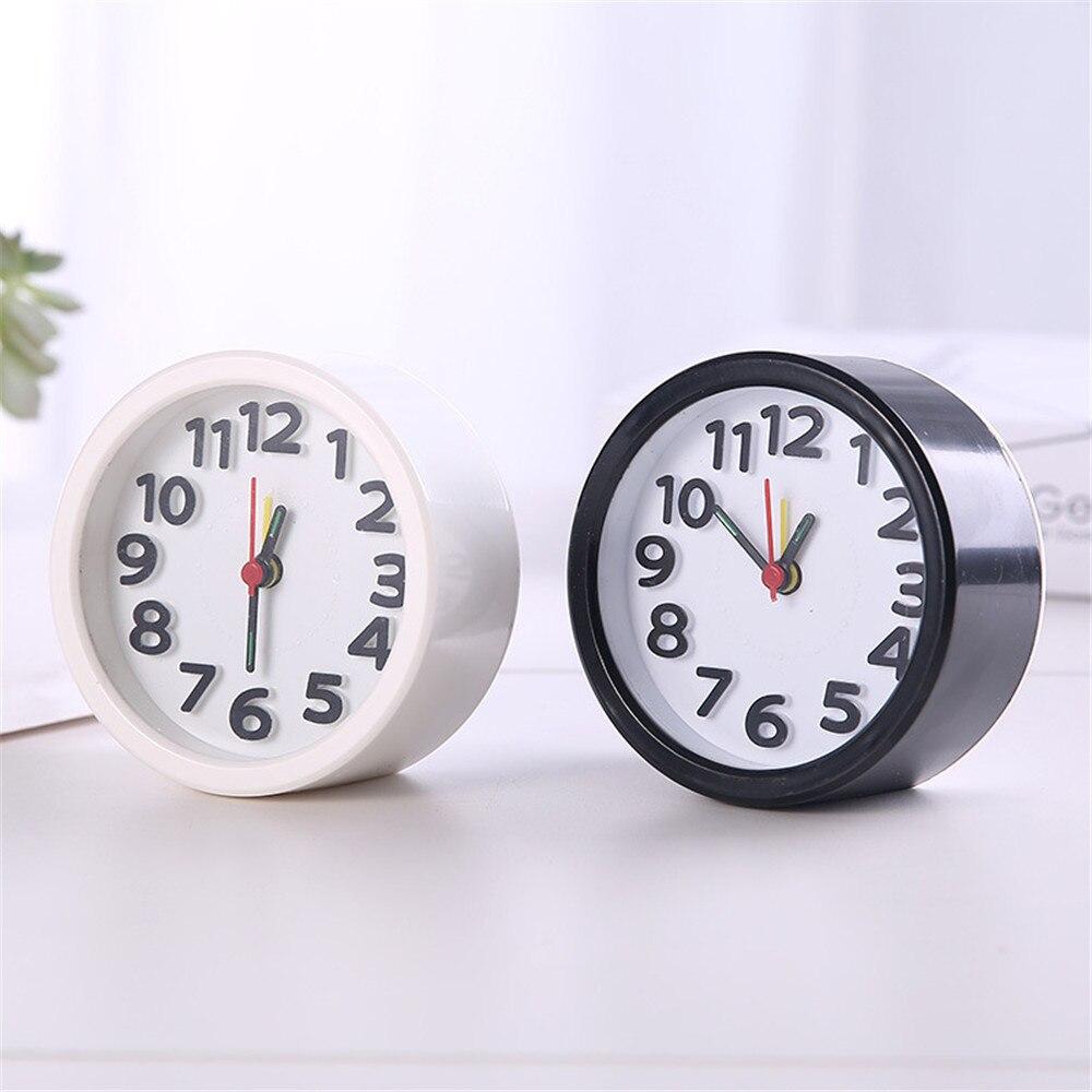 Buy Square Round Small Alarm Clock Snooze Silent Sweeping Wake Up Table ...