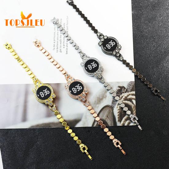 Buy Multifunctional Electronic Round Dial Watch: LED Digital Display ...