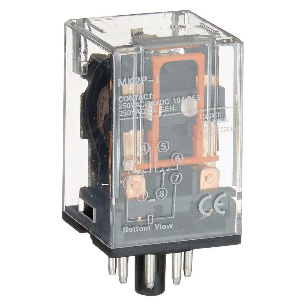 Buy AC 220V/230V Coil Voltage PCB Power Relay 8 Pins DPDT 2NO 2NC MK2P ...
