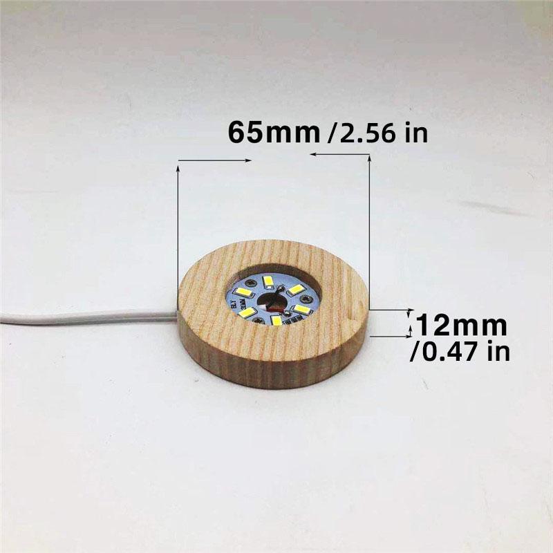 Buy Wood Color Base White/Warm Light Rechargeable Remote Control Wooden ...