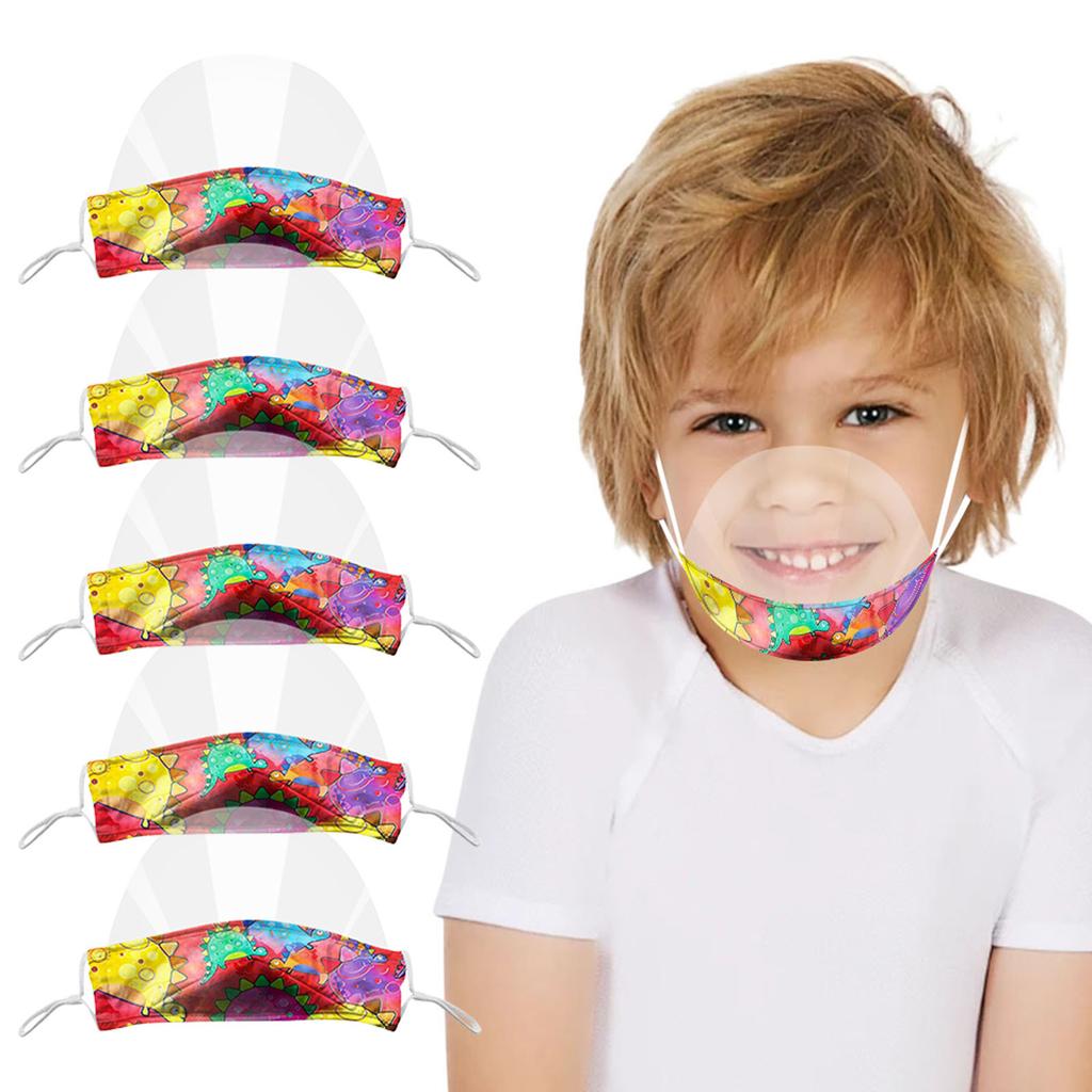 Buy [HCJ] 5PCS Kids Mini Shield Washable Comfortable Mask Transparent ...