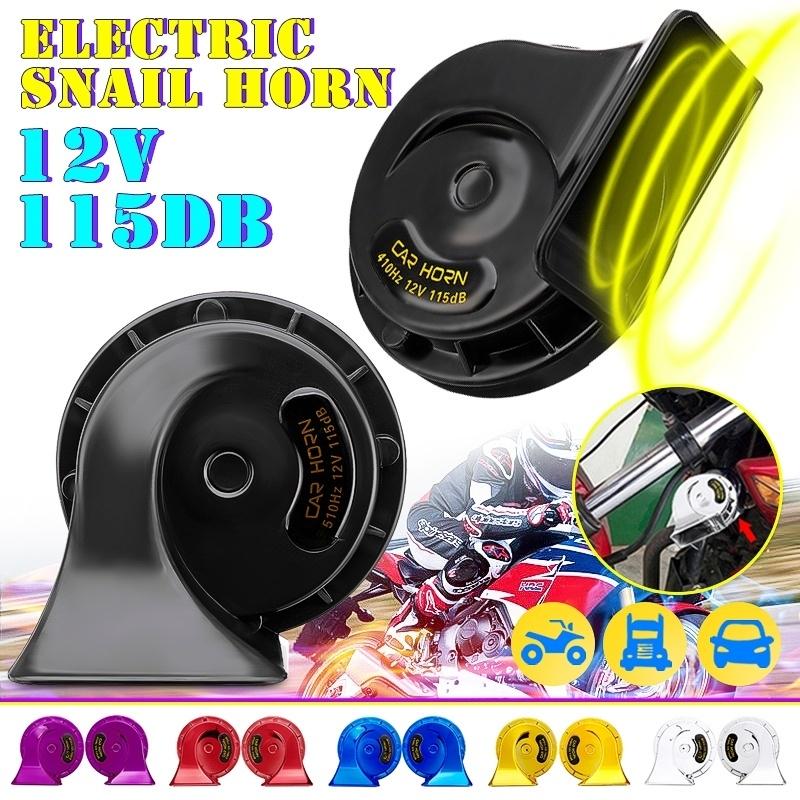 12V 115dB Super Loud Car Motorcycle Dual Tone Electric Snail Horn ...