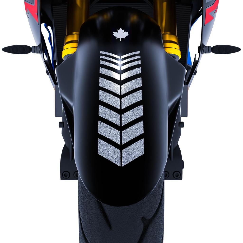 2 Pieces Sport Design Motocycle Mudguard Gilded Silver Mudguard Sticker ...