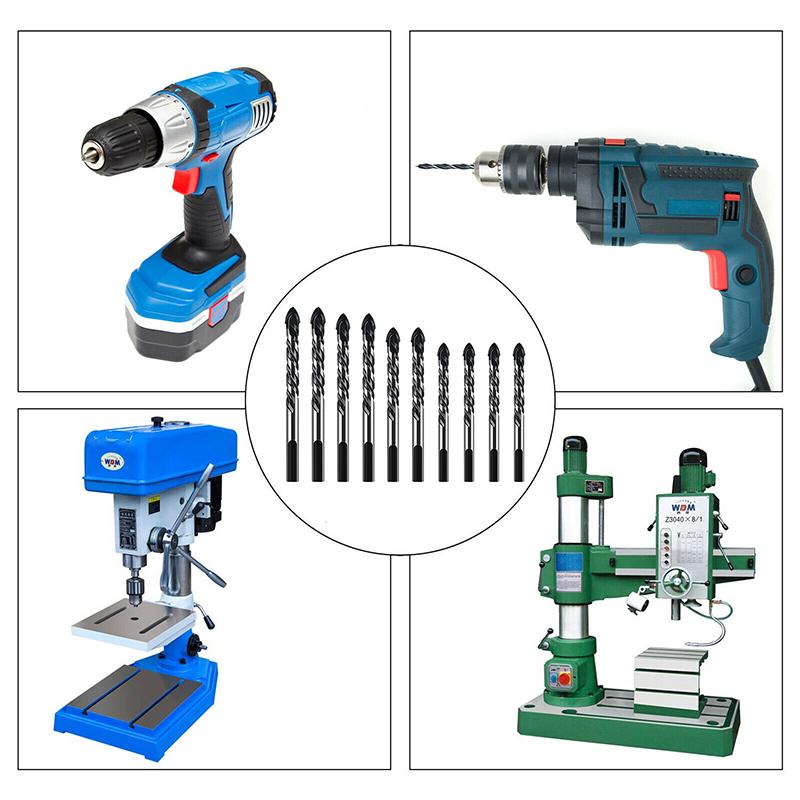 Buy Pdtoweb 10pcs Tungsten Carbide Triangle Drill Bits Set for Ceramic ...